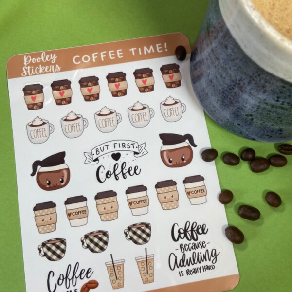 Cute Coffee Stickers - Etsy