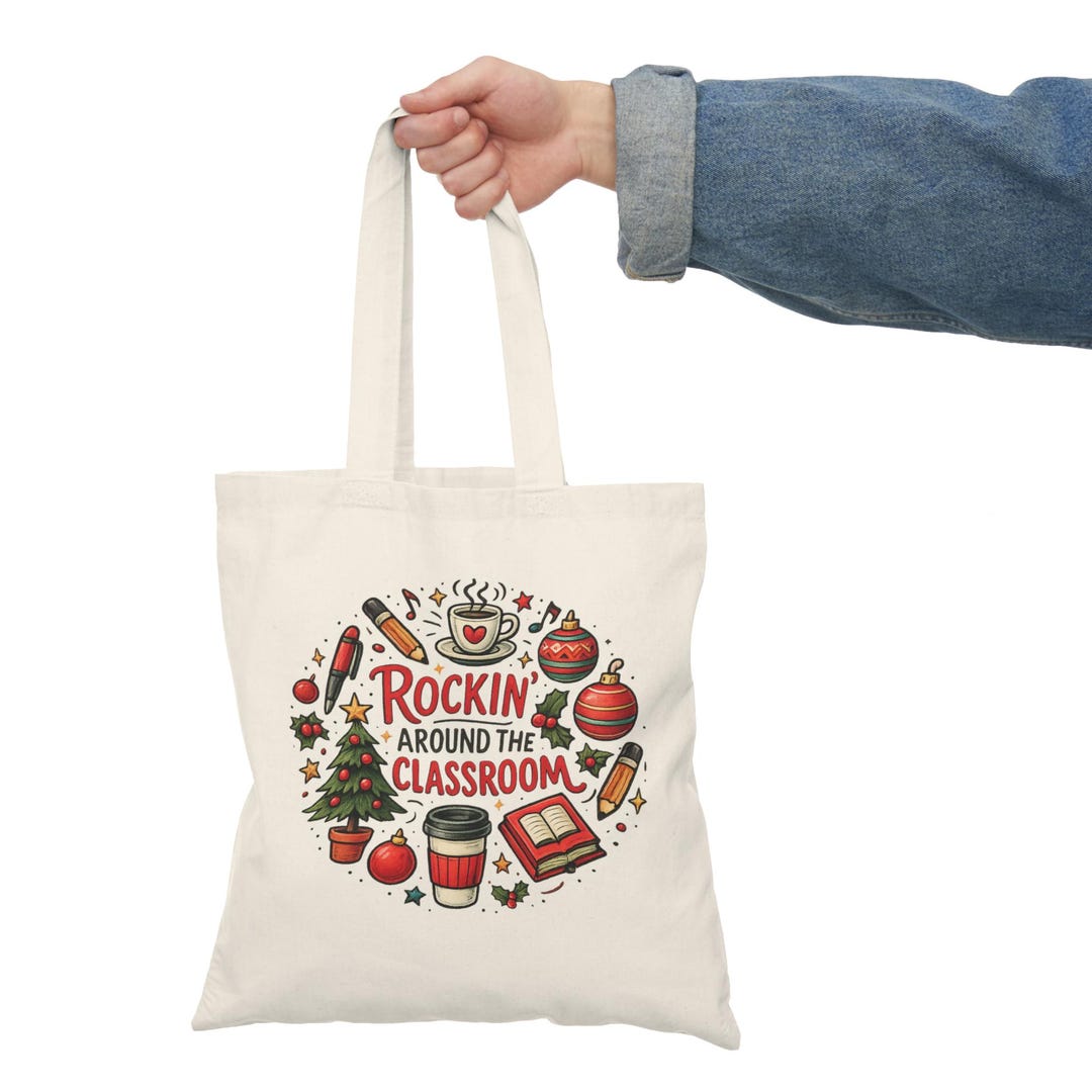 Rockin' Around the Classroom Tote Bag | Christmas Teacher Holiday ...