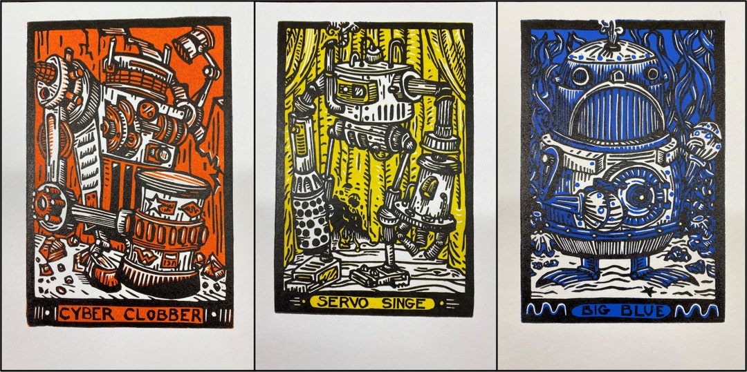 Robot Trio - Etsy