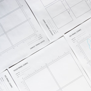 Blank Comic Storyboard Template 4 Panel Comic Template Six - Etsy Canada