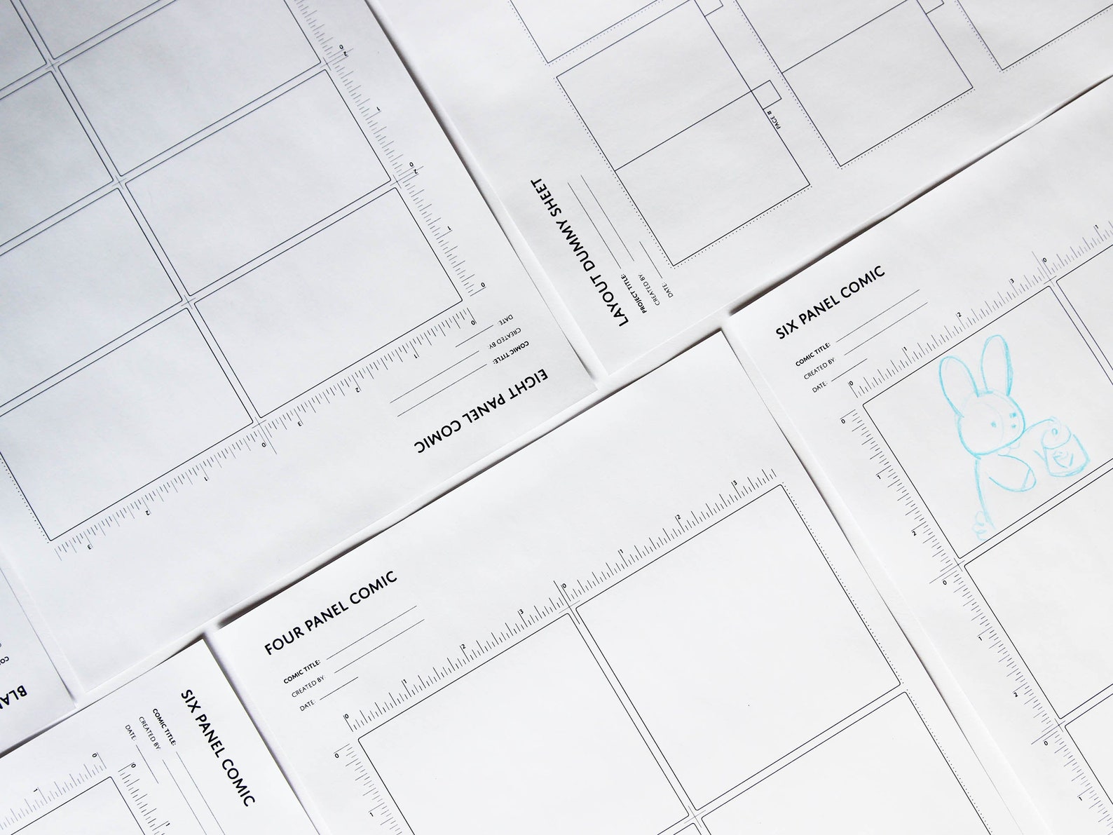 Blank Comic Storyboard Template 4 Panel Comic Template Six - Etsy Canada
