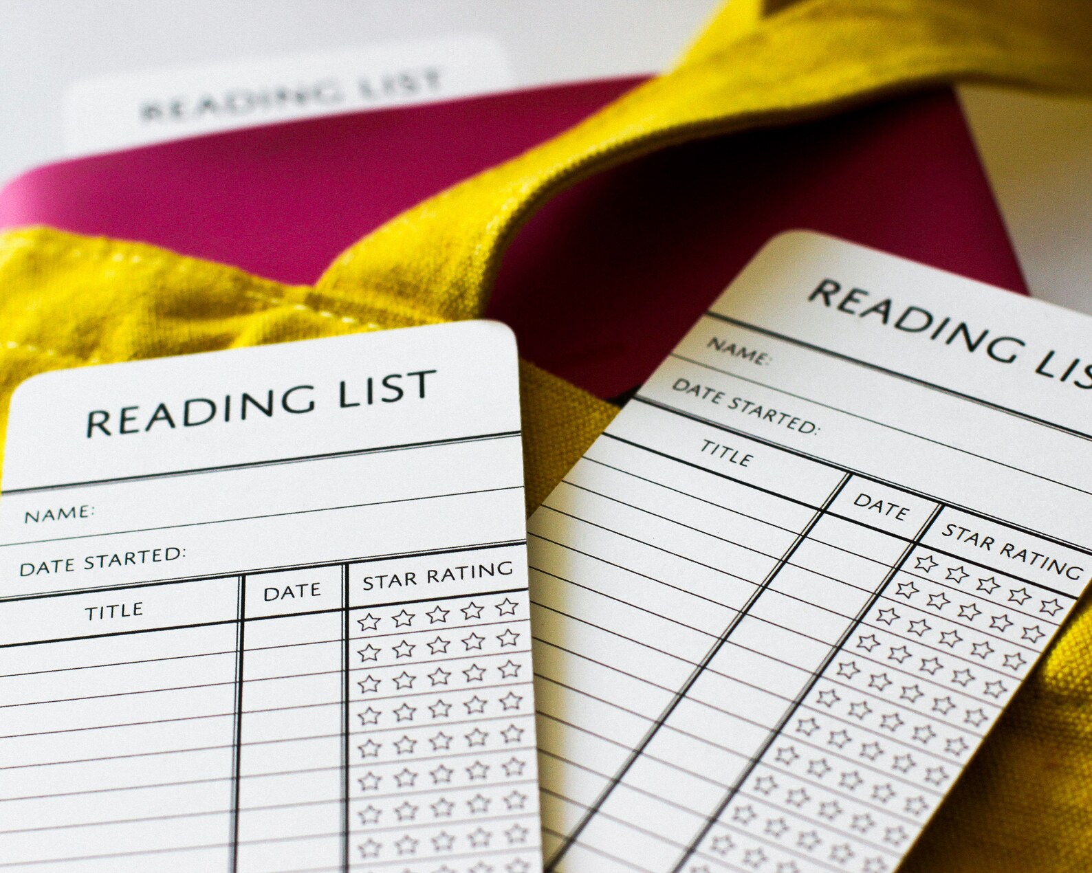 Reading List Bookmark Library Card Bookmark Vintage Library Bookmark ...