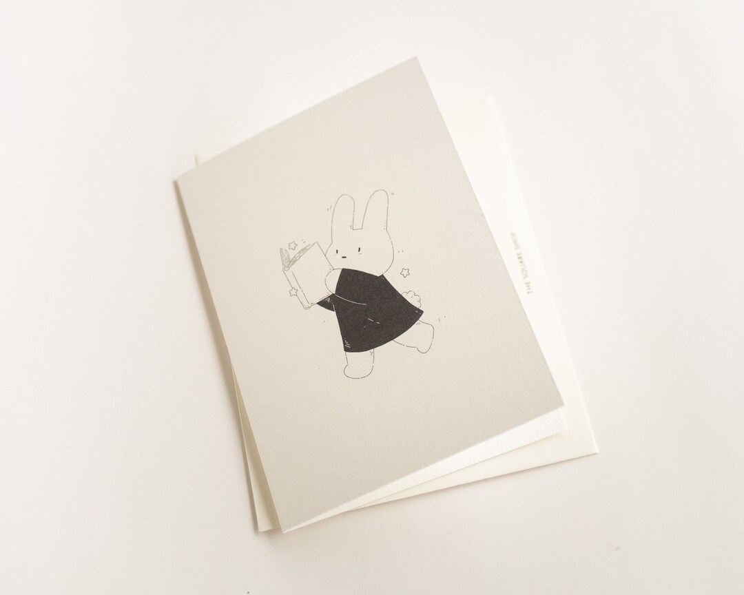 The Reader | Blank Card - Etsy