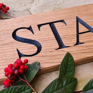 Oak House Sign / Wooden Sign / Bespoke Sign / House Plaque / House Name ...