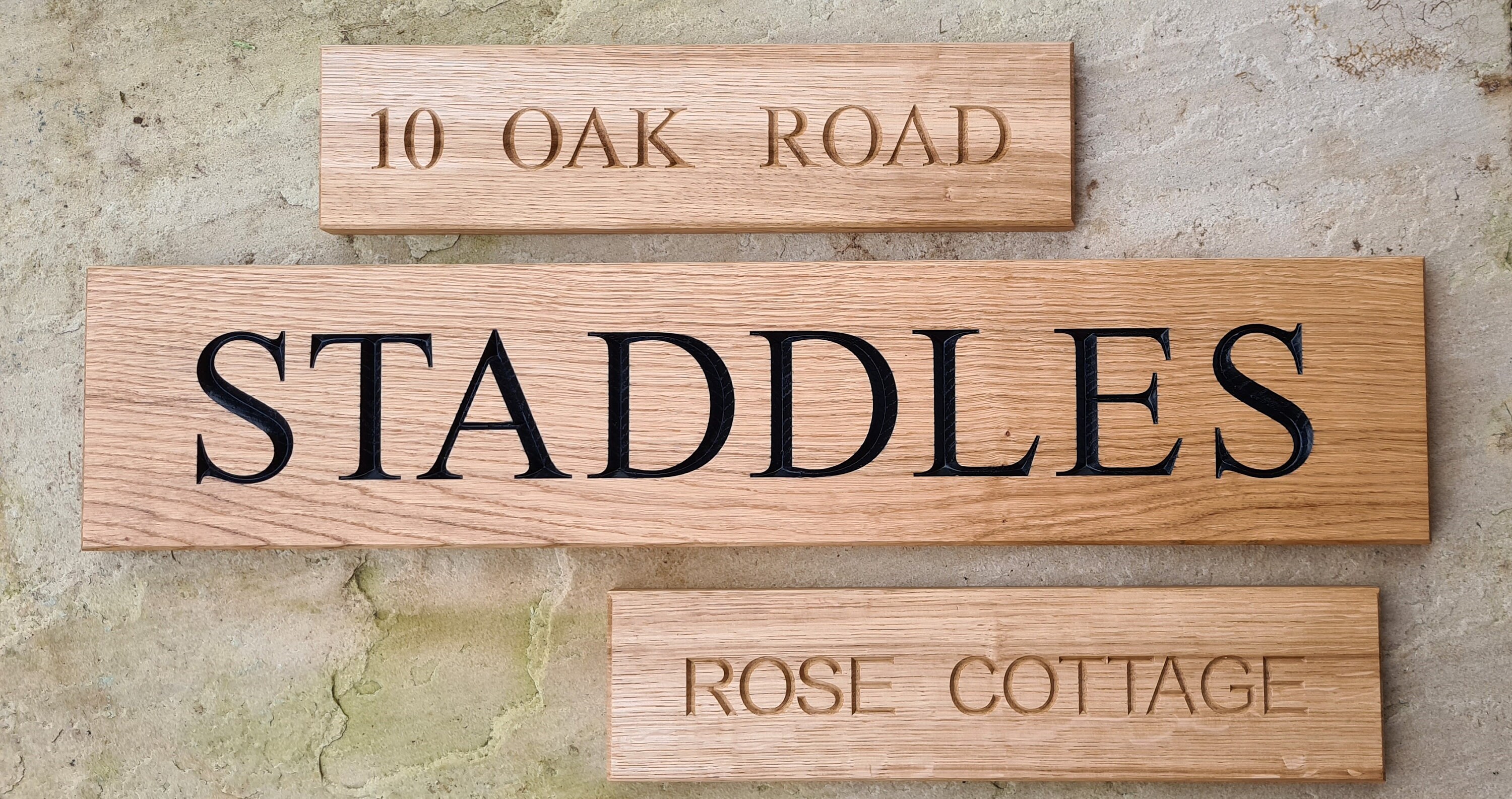 Oak House Sign / Wooden Sign / Bespoke Sign / House Plaque / House Name ...