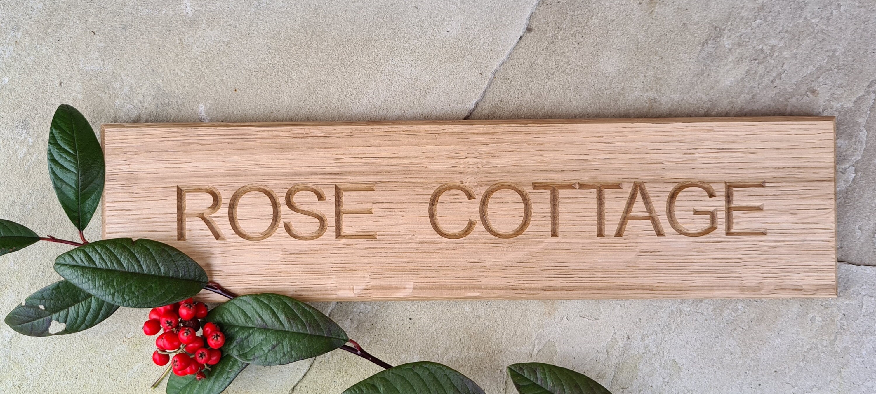 Oak House Sign / Wooden Sign / Bespoke Sign / House Plaque / House Name ...