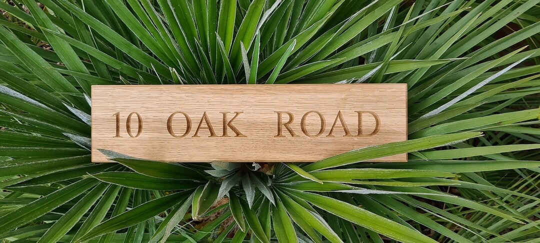 Oak House Sign / Wooden Sign / Bespoke Sign / House Plaque / House Name ...