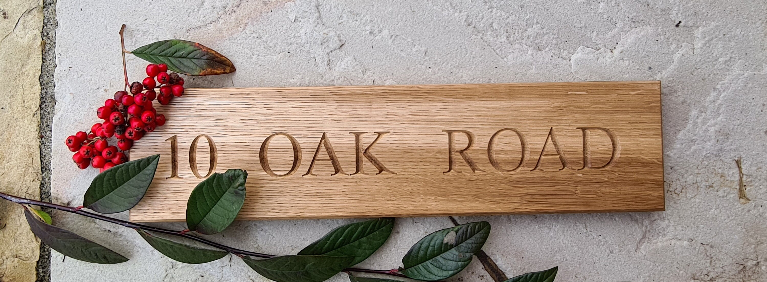 Oak House Sign / Wooden Sign / Bespoke Sign / House Plaque / House Name ...