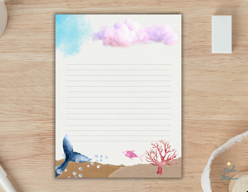 Tropical Journaling Stationery, 20 Printable Pages, Letter Writing ...