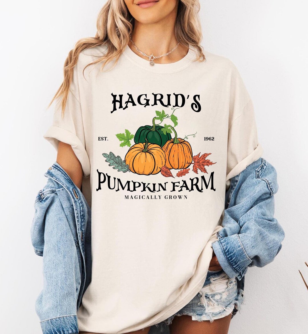 Comfort Colors® Wizard Book Shop Shirt, Hagrid's Pumpkin Farm Shirt ...