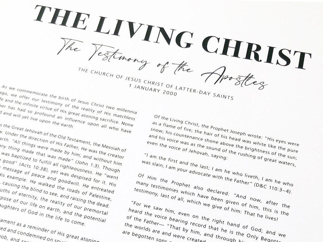 The Living Christ: the Testimony of the Apostles - Etsy