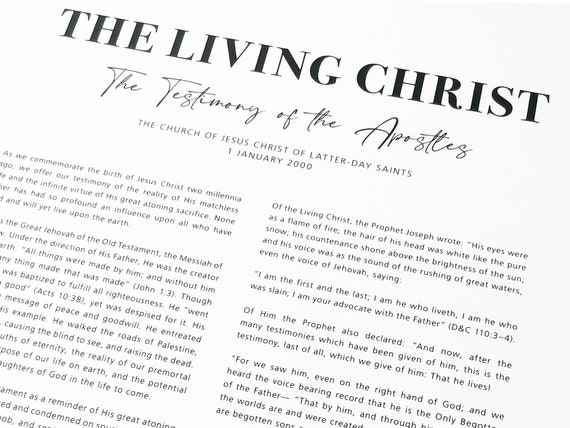 The Living Christ: The Testimony of the Apostles | Etsy