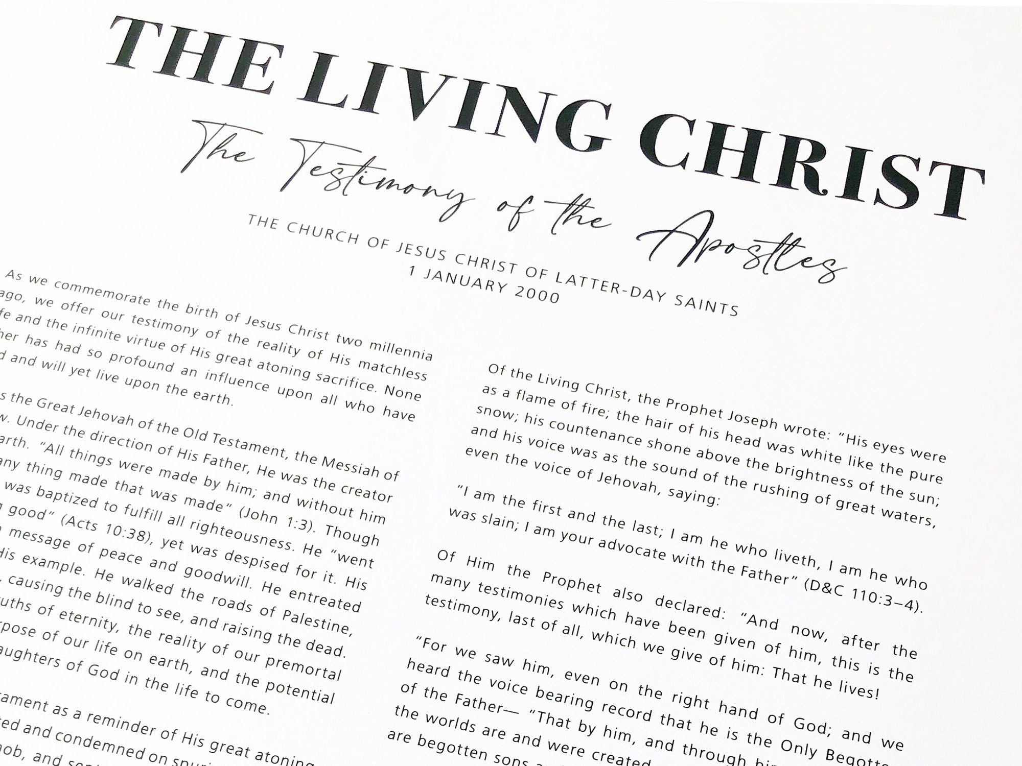The Living Christ: the Testimony of the Apostles - Etsy