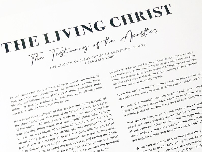 The Living Christ: the Testimony of the Apostles - Etsy