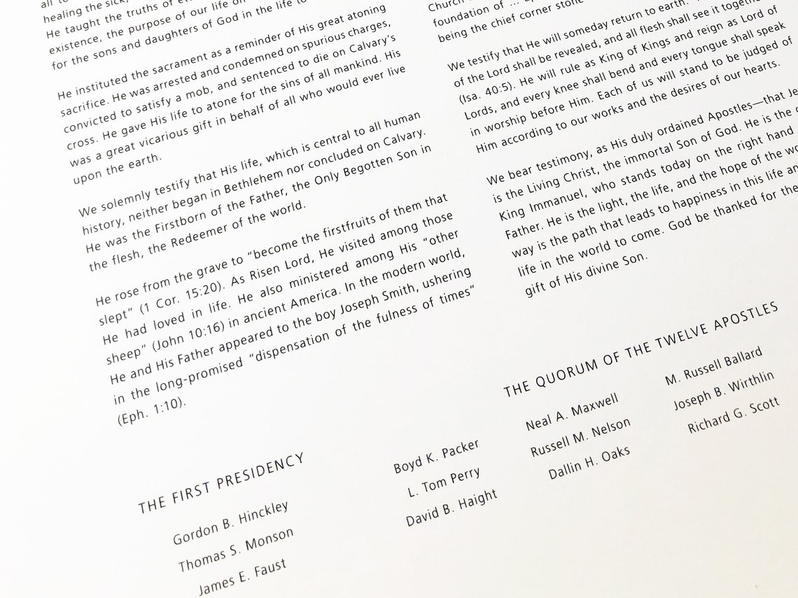 The Living Christ: the Testimony of the Apostles - Etsy