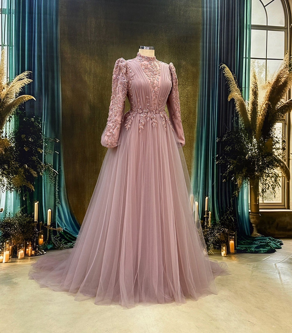 Blue Sparkling Night Dress Models Blue Color Evening Dress, Night Dress ...