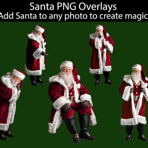 Santa Overlays - Etsy