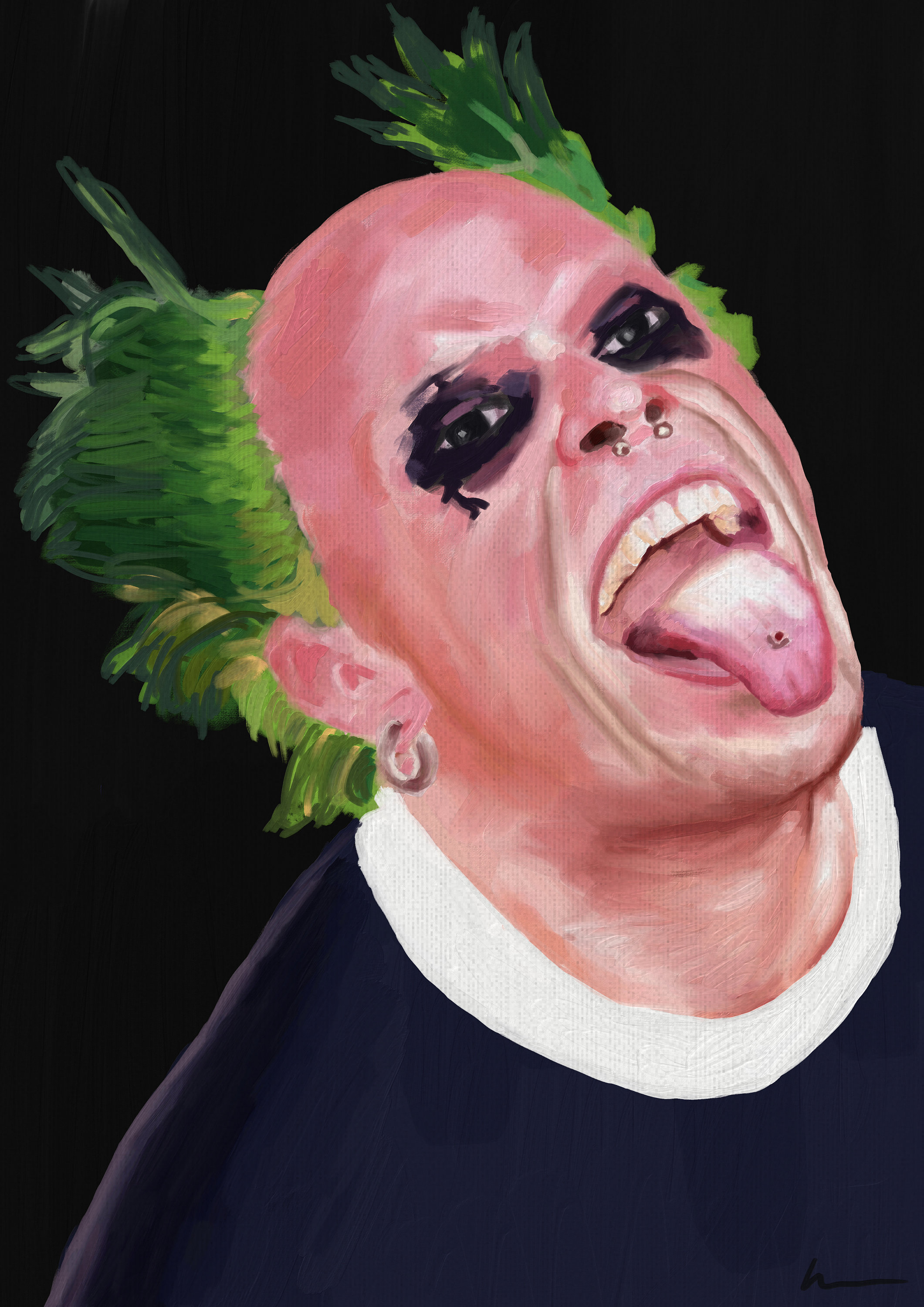 Keith Flint Portrait Painting Print A4 Picture of Musician - Etsy