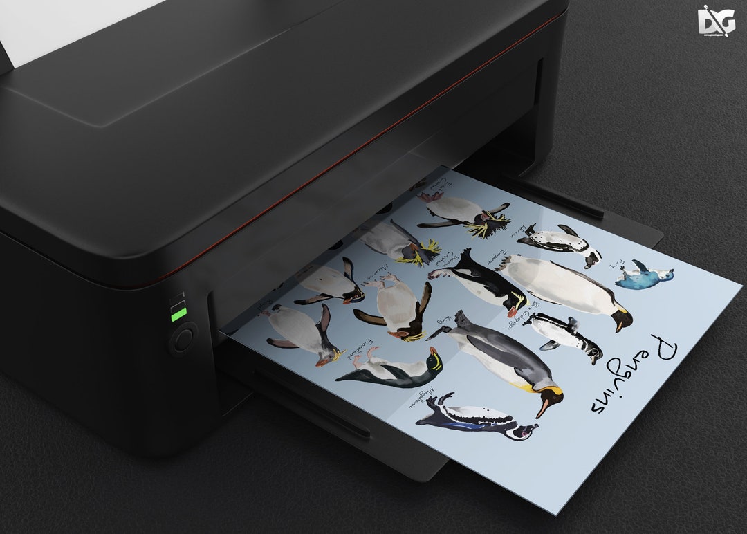 Penguins Artwork Printable, Instant Download, Penguin Illustration for ...