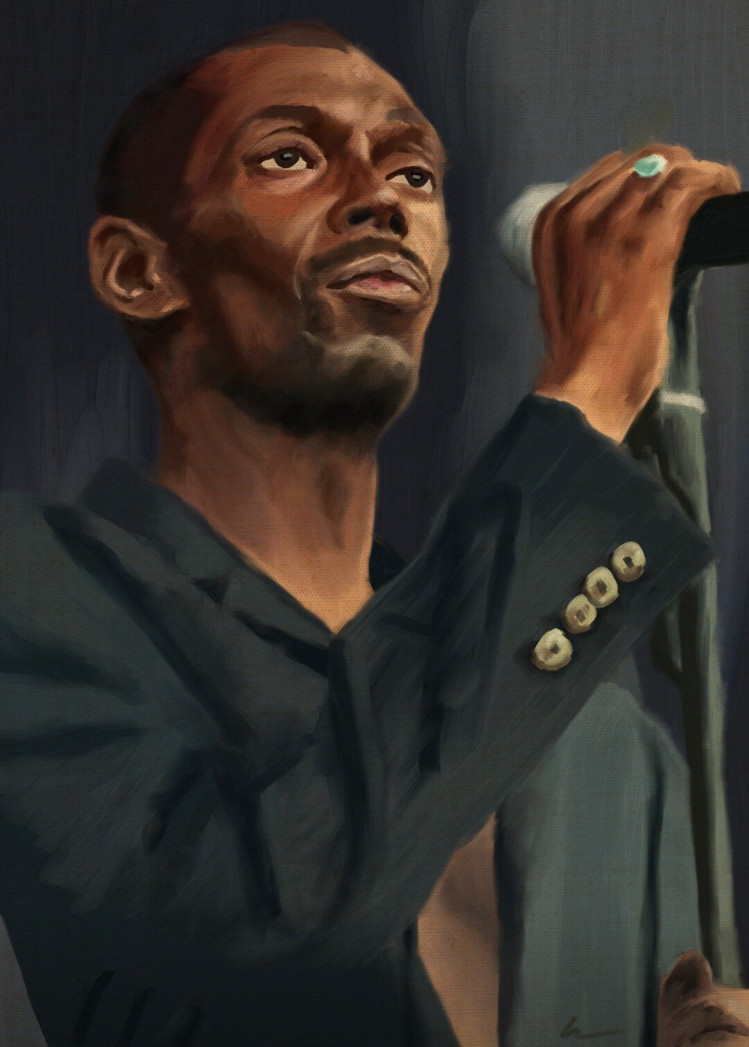 Maxi Jazz Portrait Painting Print A3 Picture of Faithless - Etsy