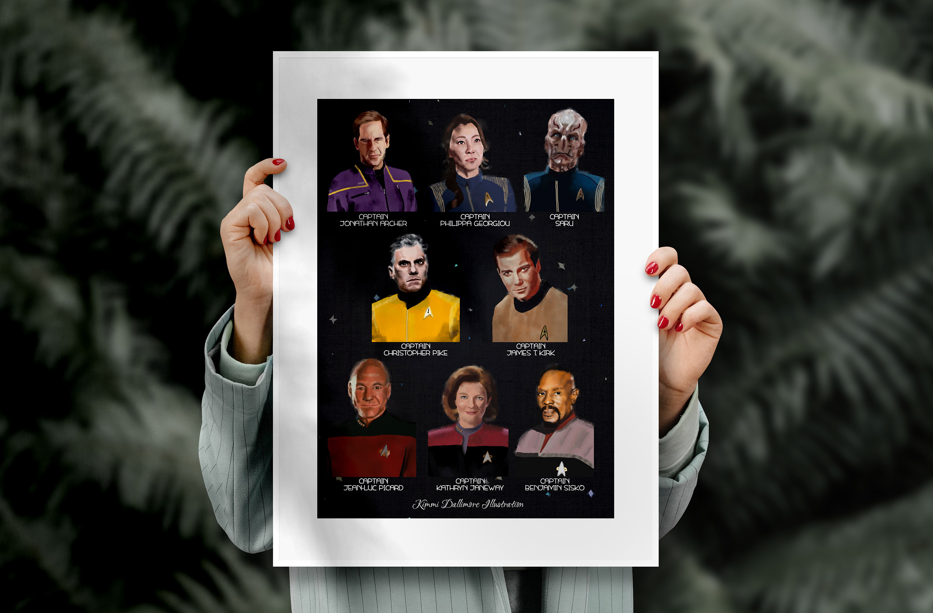 Star Trek Captains Portrait Print Star Trek Illustration Art - Etsy UK