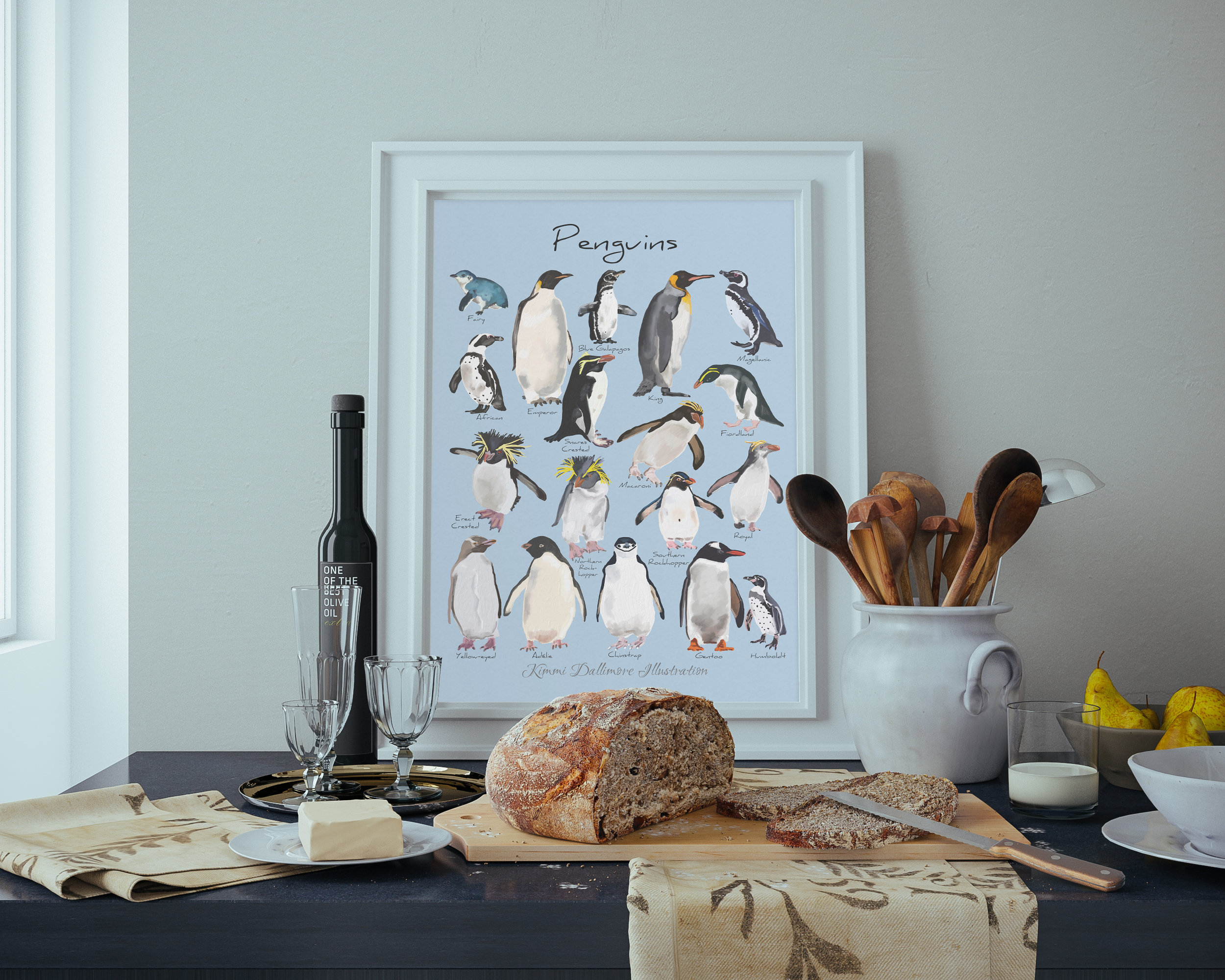 Penguin Breeds Illustration Art Print: Animal Wall Decor - Etsy