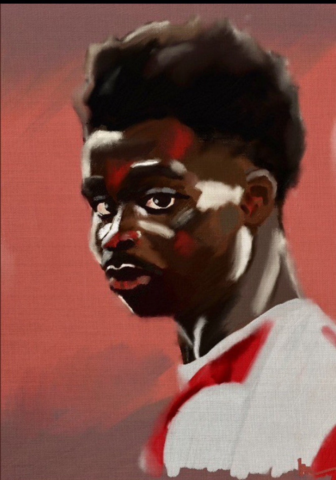Bukayo Saka Painting Art Print A3, Gift for Arsenal Fan, A3 Picture of ...