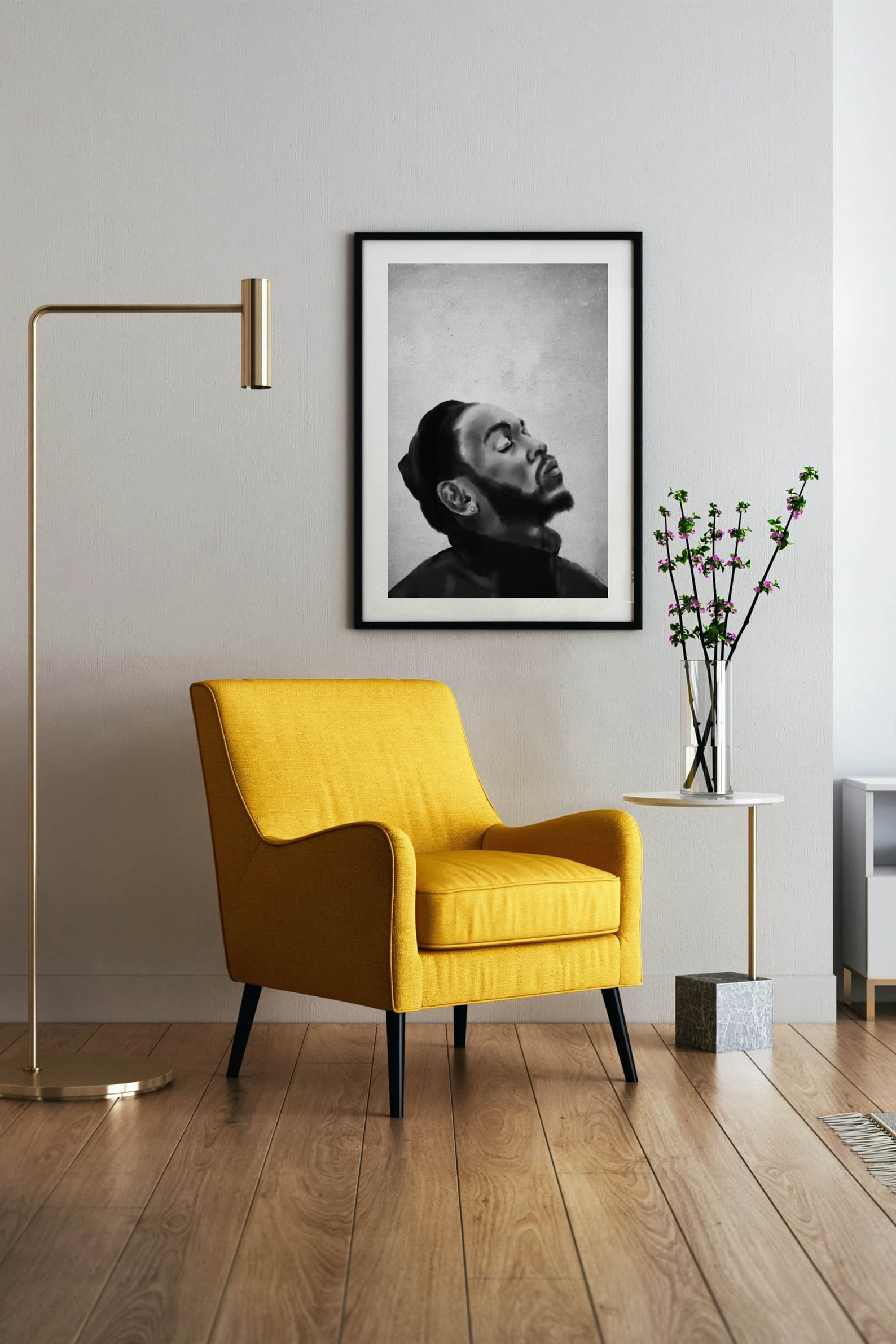 Kendrick Lamar Portrait Art Print: Black and White Hip-hop Legend - Etsy