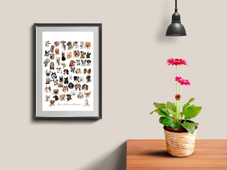 Dog Breed Illustration Dog Varieties Wall Chart Dog Types - Etsy