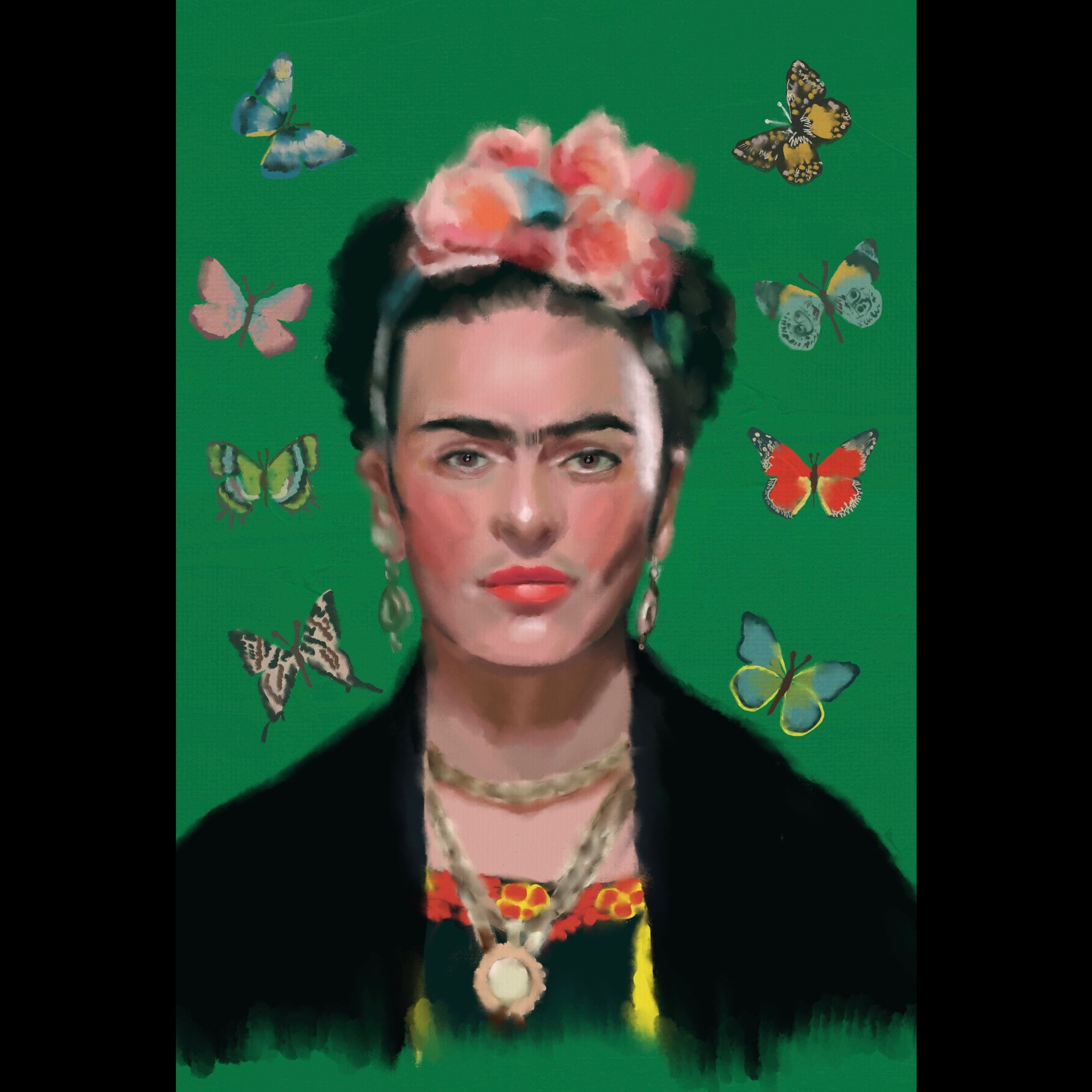 Frida Kahlo Malerei A4 Kunstdruck, Geschenk für Frida Kahlo Fan ...