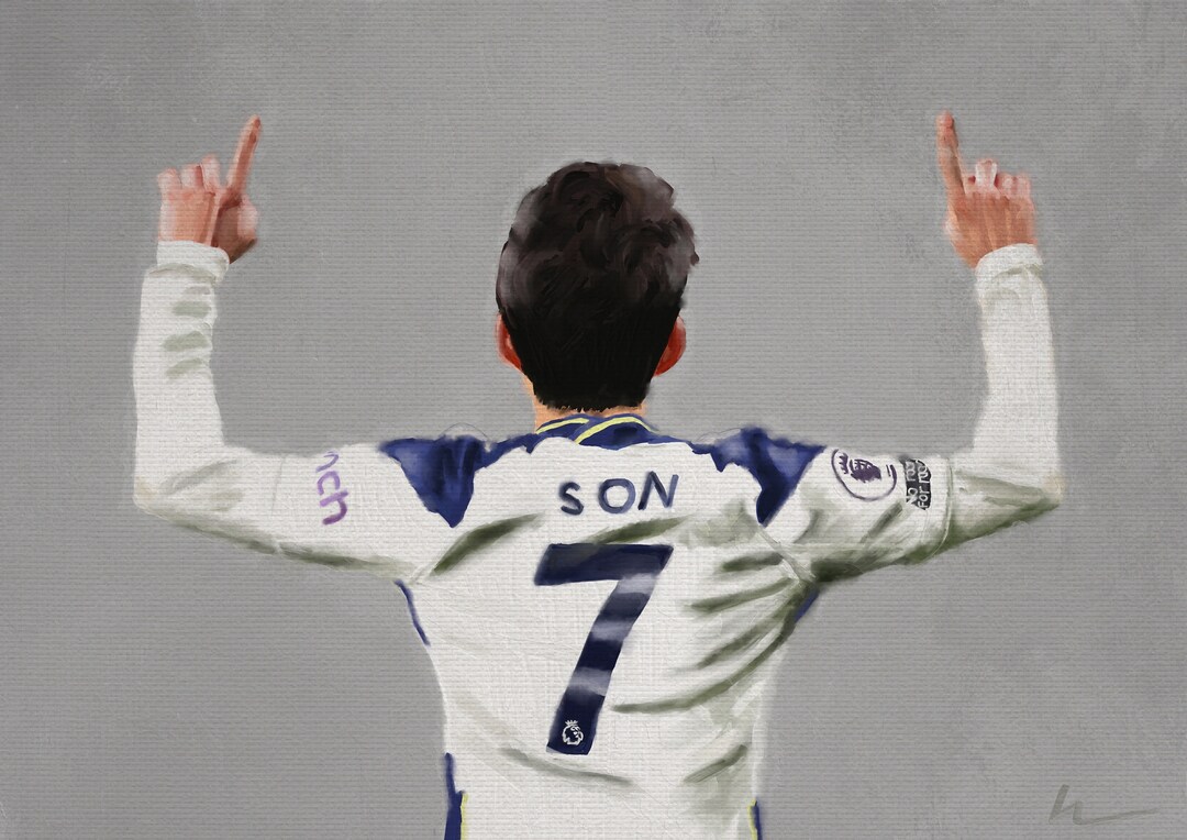 Heung-min Son Portrait Painting Art Print A3, Son of Tottenham Hotspur ...