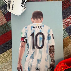 Lionel Messi Painting Print A4, Leo Messi of Inter Miami, PSG ...