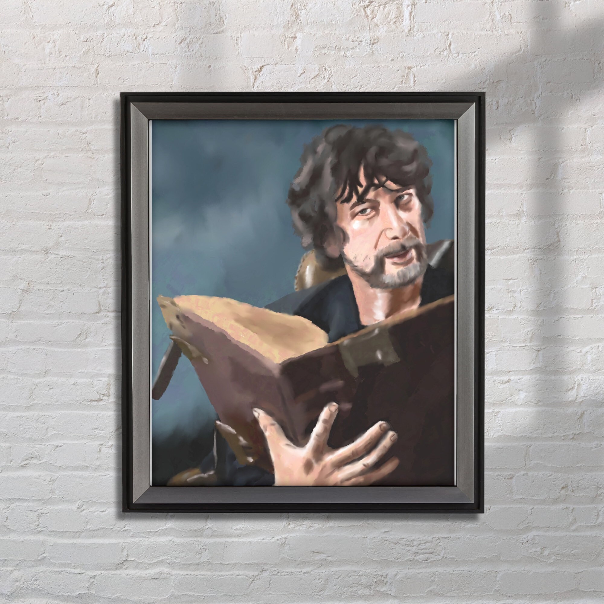 Neil Gaiman Portrait Painting Print, A3 Picture of Neil Gaiman ...