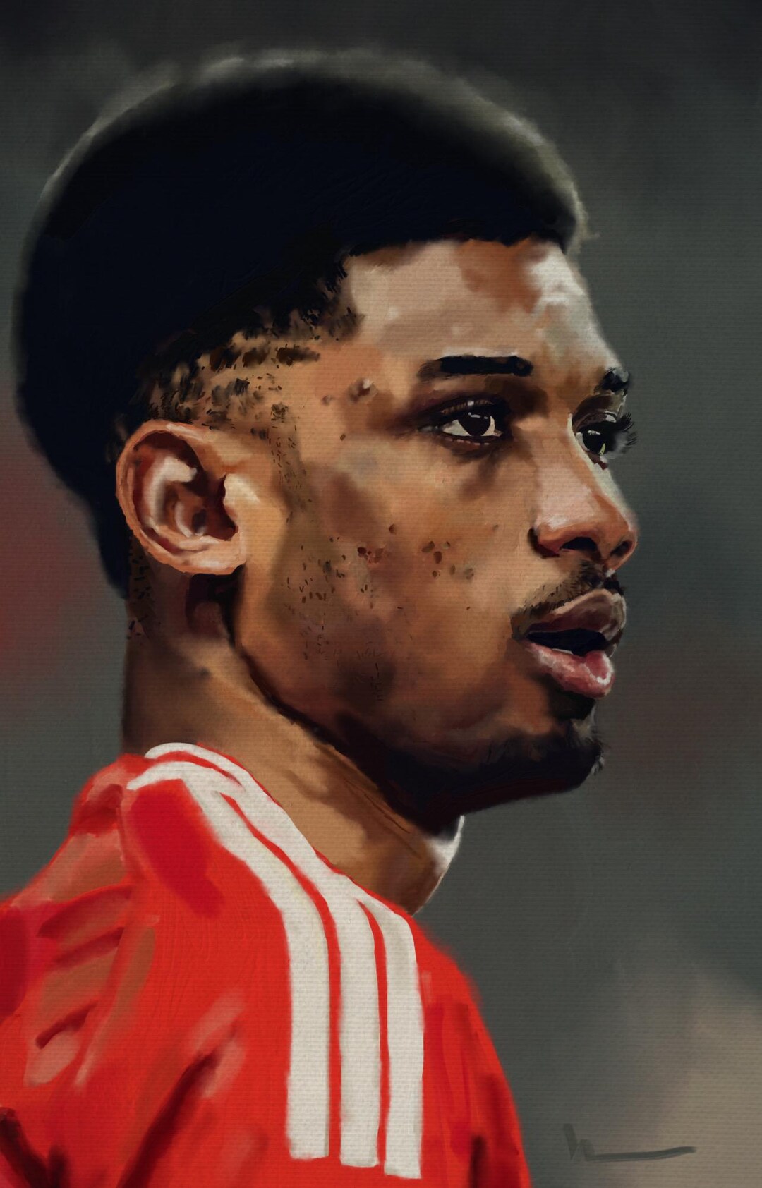 Amad Diallo Art Print: Manchester United Football Portrait - Etsy