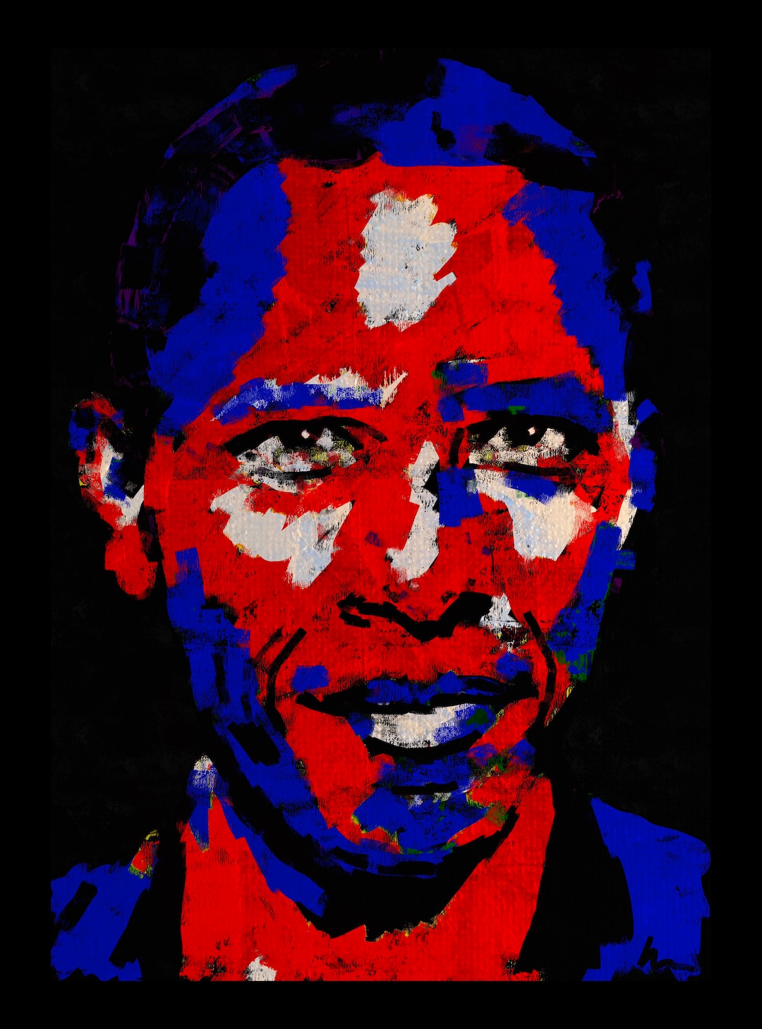 Obama Art Print A3, Barack Obama Illustration Portrait Print, Political ...