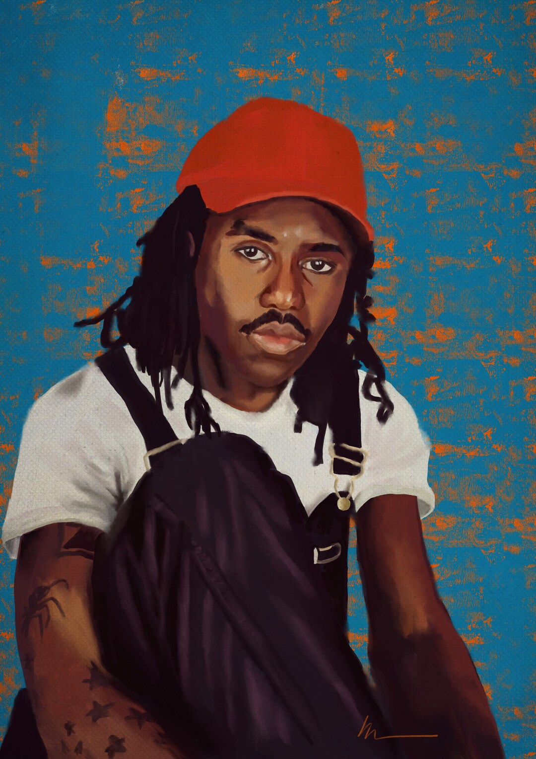 Dev Hynes Portrait Painting A3 Art Print: Blood Orange Music Wall Decor ...