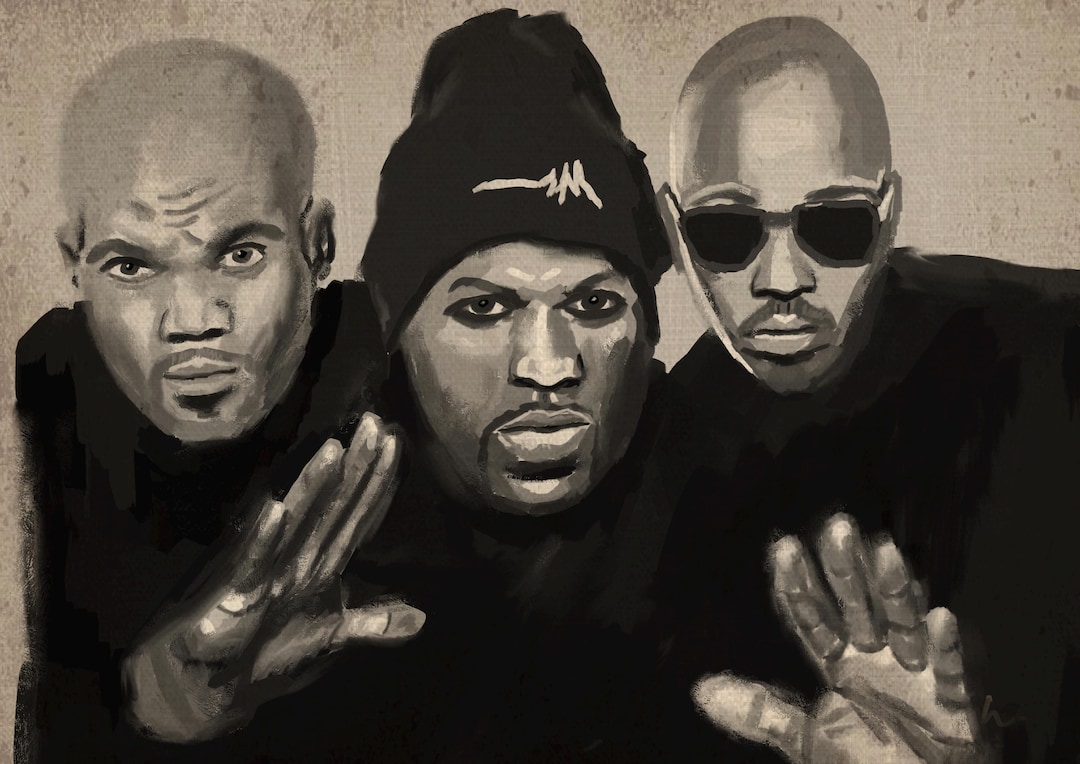 Run DMC Art Print: Iconic Hip-hop Portrait - Etsy