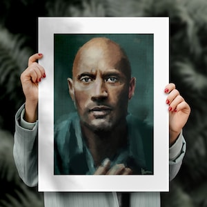 Dwayne the Rock Johnson Portrait Painting - Etsy UK