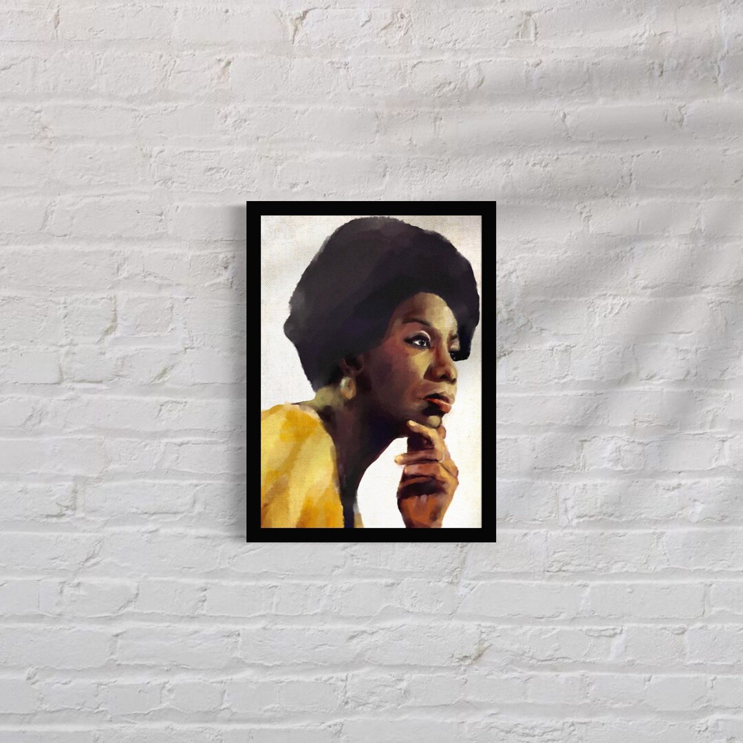 Nina Simone Portrait Painting, Music Illustration Art, A4 Wall Decor ...