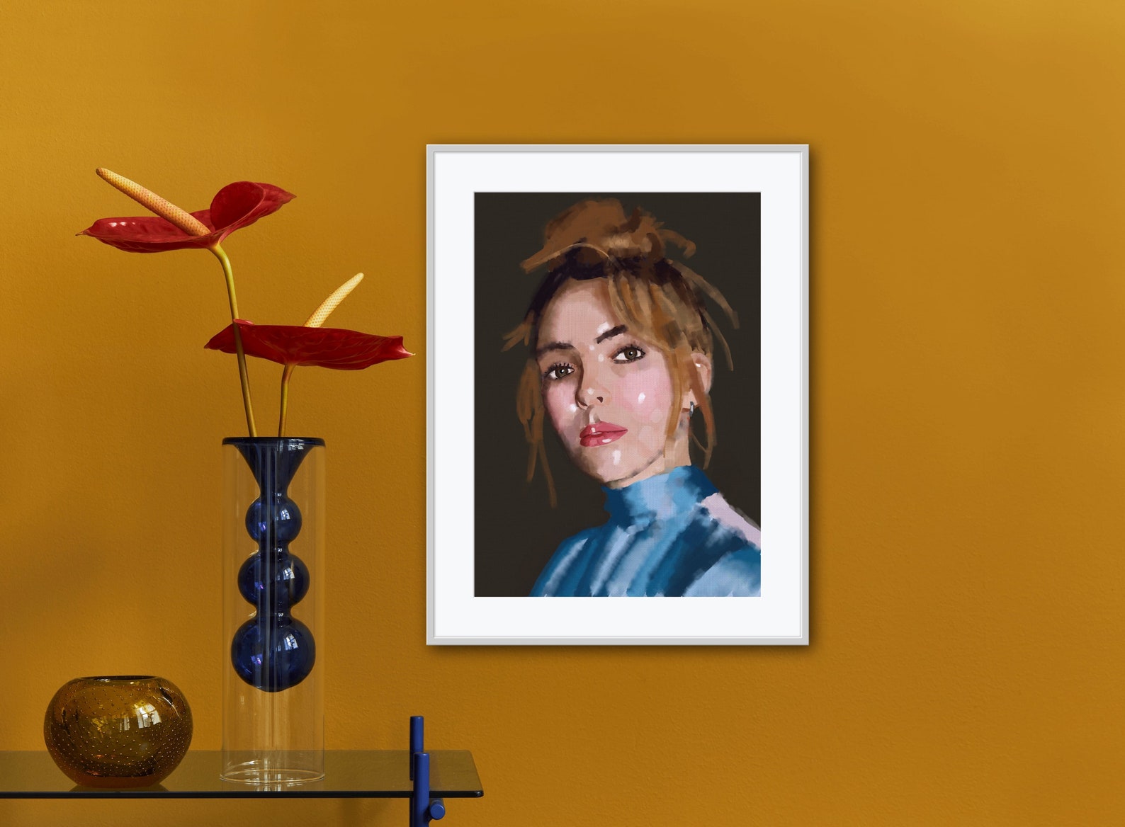 Jodie Comer Portrait Painting A3 Print Villanelle Killing Eve - Etsy UK