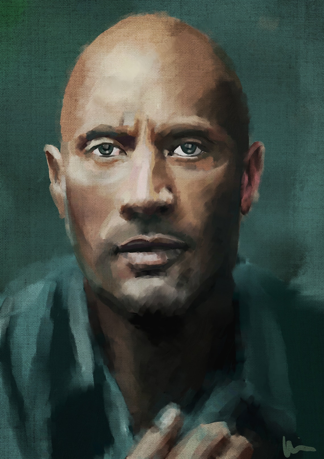 Dwayne the Rock Johnson Portrait Painting - Etsy UK