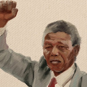 Nelson Mandela Portrait Art Print: Iconic Leader Artwork - Etsy
