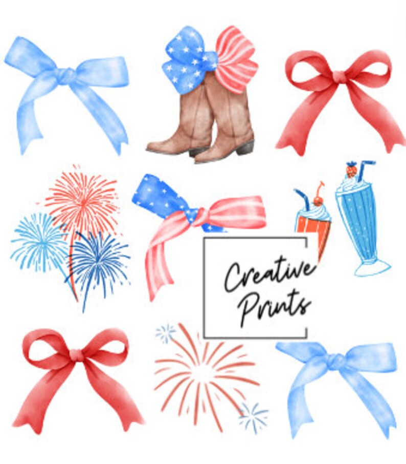Coquette Fourth of July PNG Digital File 4th of July Ready to Print ...