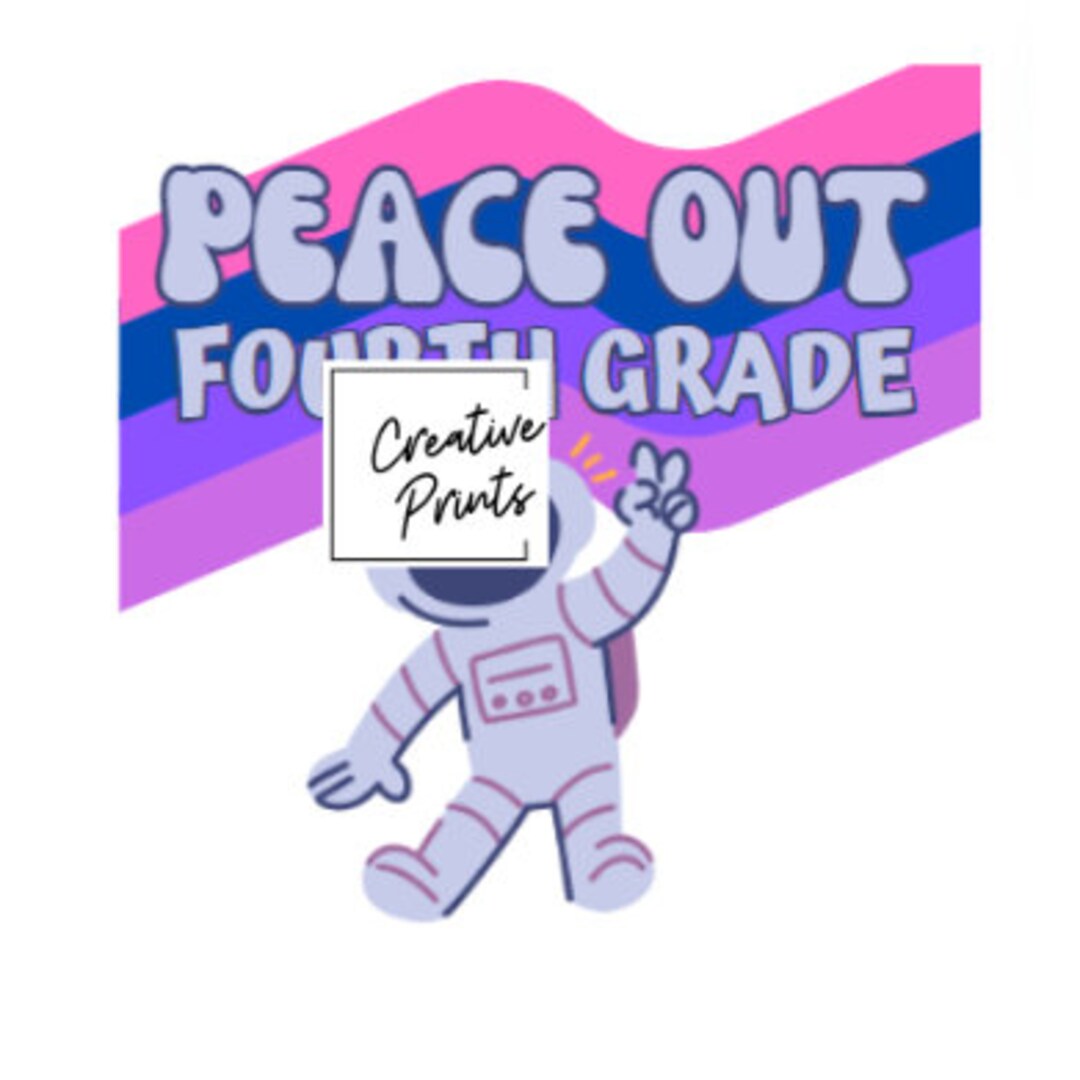 Fourth Grade Peace Out Fourth Grade Teacher 4th Grade SVG - Etsy