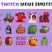 100 Twitch Meme Emotes - Funny Memes Mega Bundles, Discord Emotes Pack ...