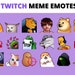 100 Twitch Meme Emotes - Funny Memes Mega Bundles, Discord Emotes Pack ...
