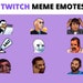 100 Twitch Meme Emotes - Funny Memes Mega Bundles, Discord Emotes Pack ...