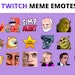 100 Twitch Meme Emotes - Funny Memes Mega Bundles, Discord Emotes Pack ...