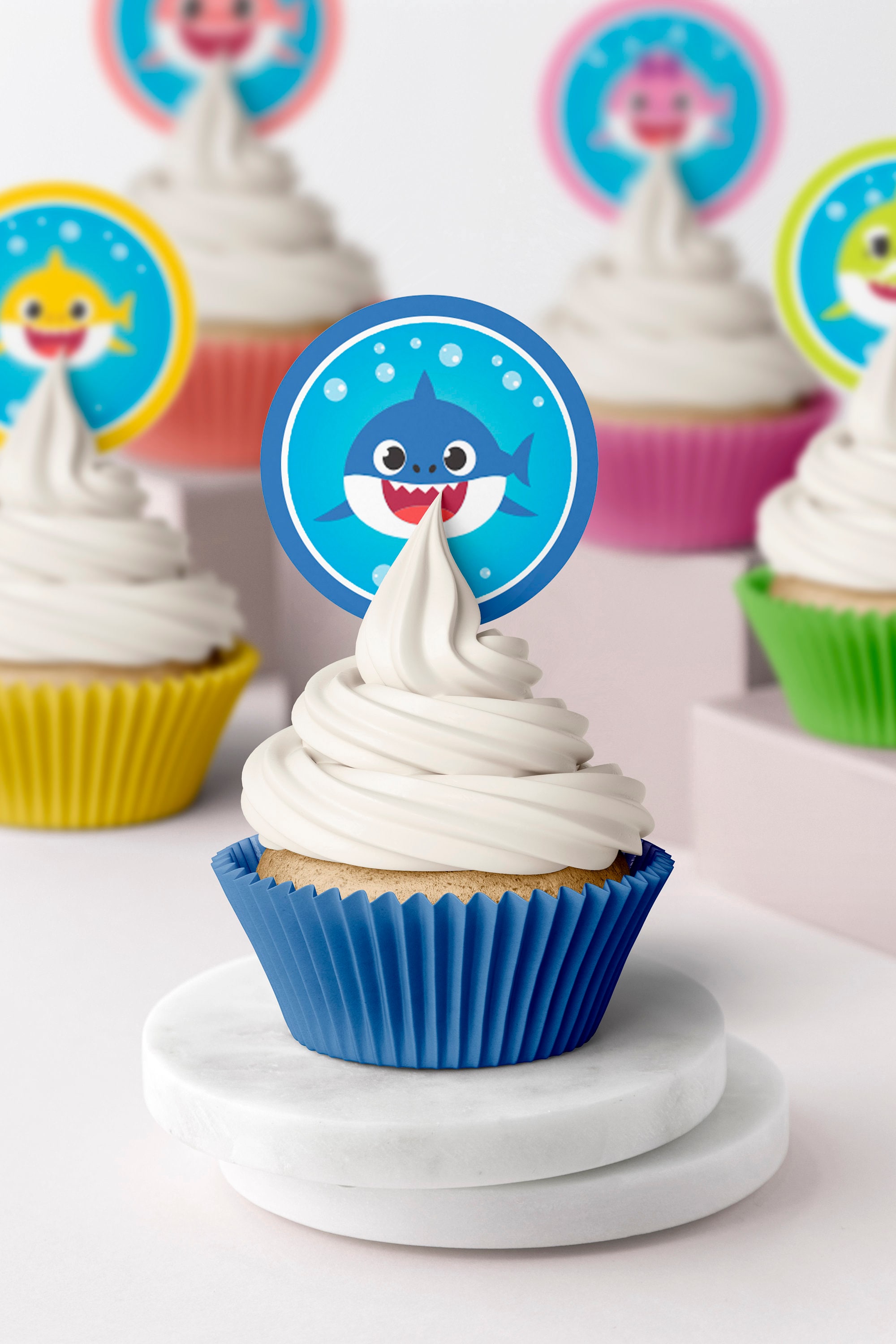 Baby Shark Wafer / Icing Cupcake Toppers - Etsy