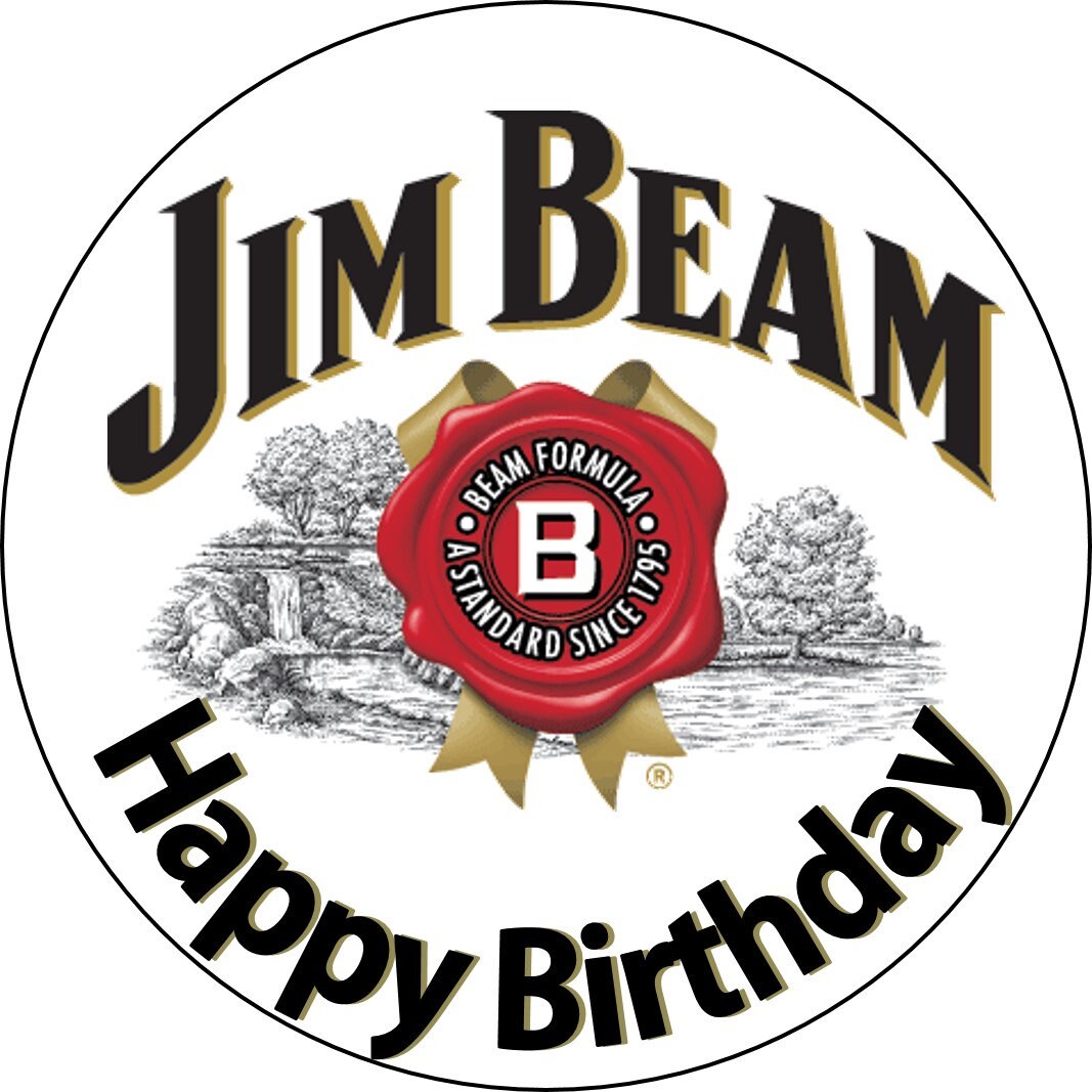 Jim Beam Wafer/icing Cake Topper - Etsy